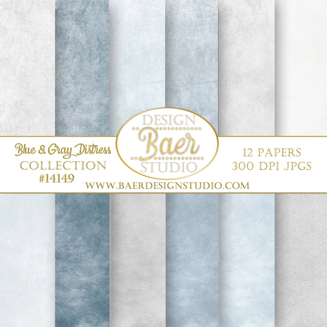 Blue Digital Paper, Dusty Blue Digital Paper, Sky Blue Distressed ...