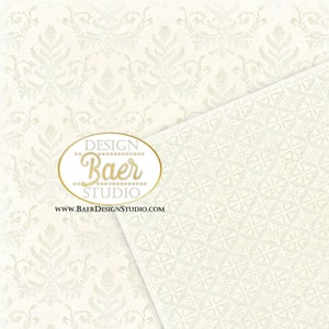 Ivory Digital Paperdigital Paper Vintageivory Damask Digital Paperivory ...