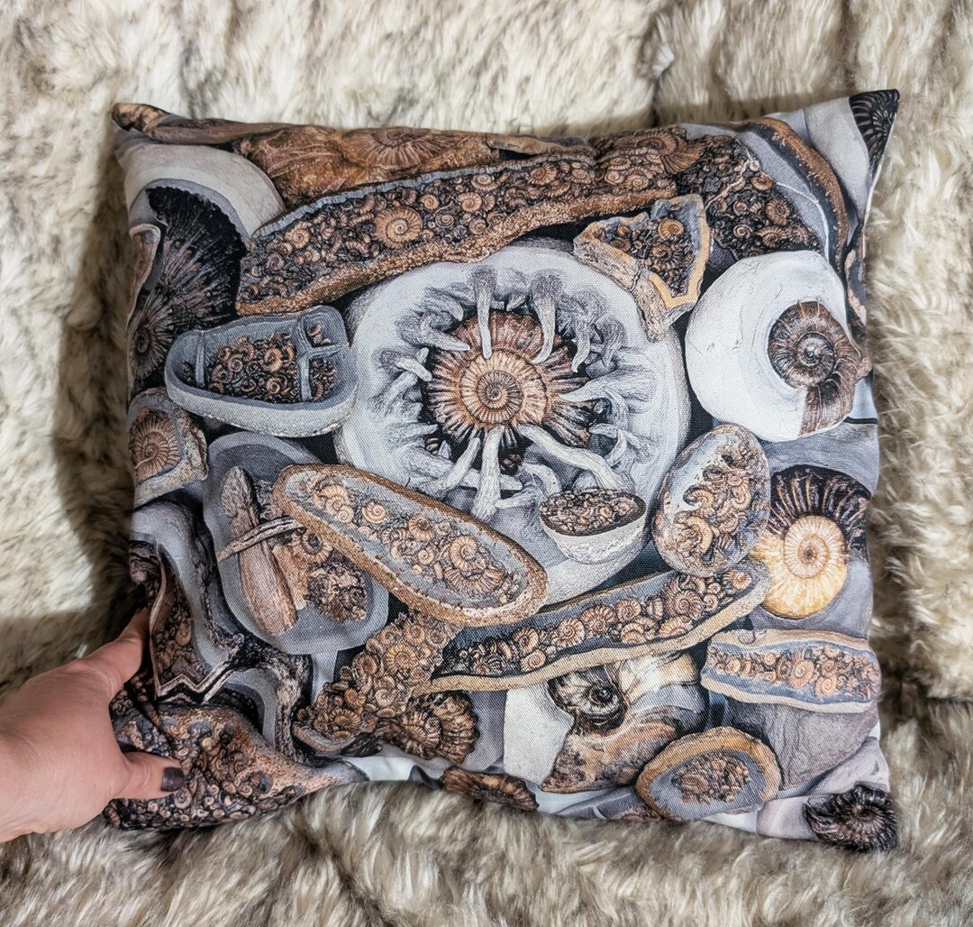Ammonite Fossils From Charmouth Beach - Jurassic Coast Pillow Case, 45 ...