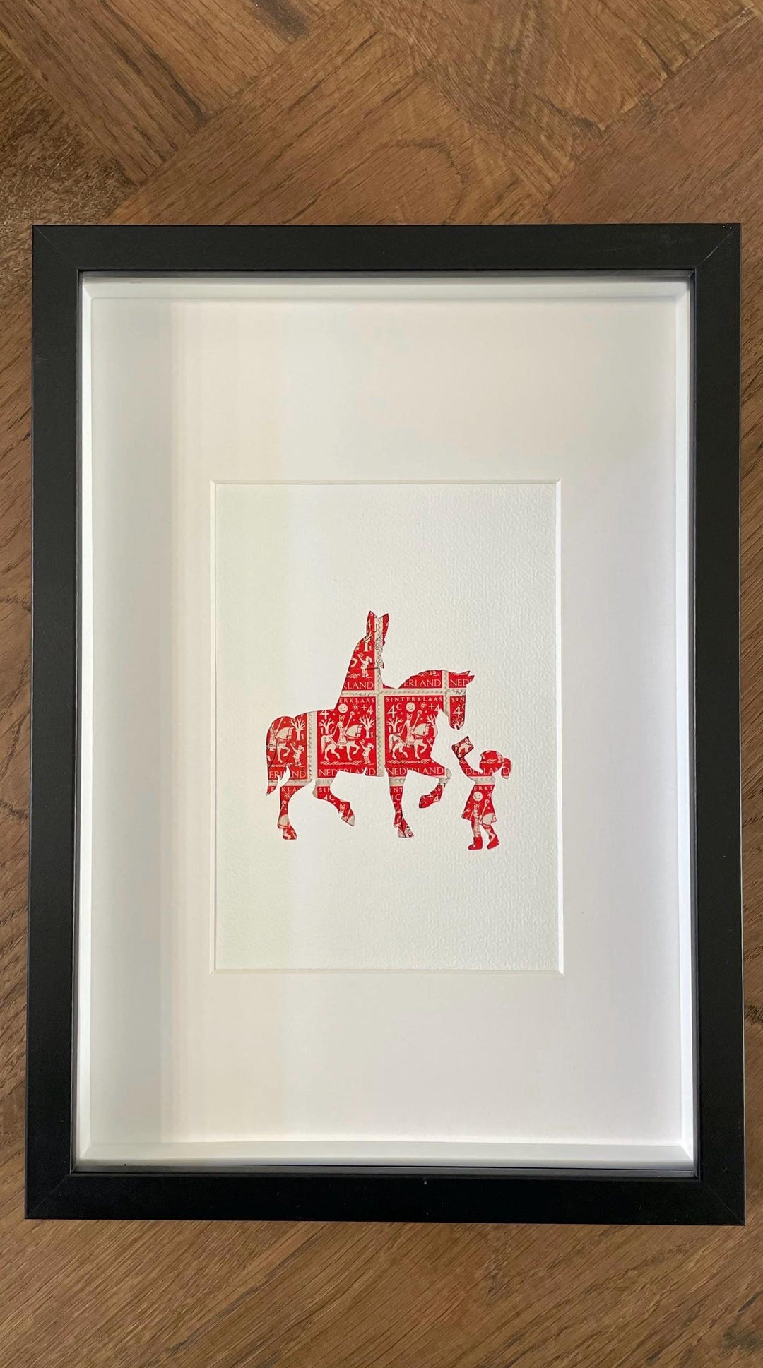 Handmade Vintage Postage Stamp Artwork Using Dutch 1961 Stamps ...