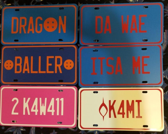 CUSTOM license plates faux vanity plates plastic auto tags | Etsy