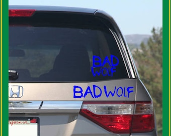 Bad Wolf Vinyl Decal - Etsy