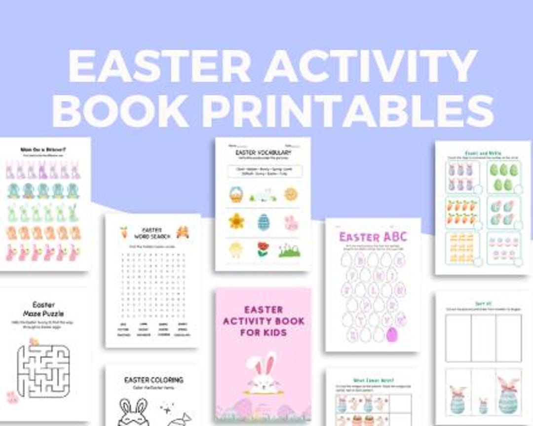 Easter Activity Book Printables | Kids Coloring, Counting, Tracing ...