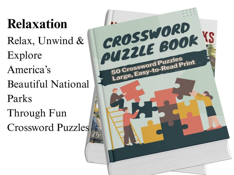 US National Parks Crossword Puzzle Book for Adults & Seniors | 50 Large ...