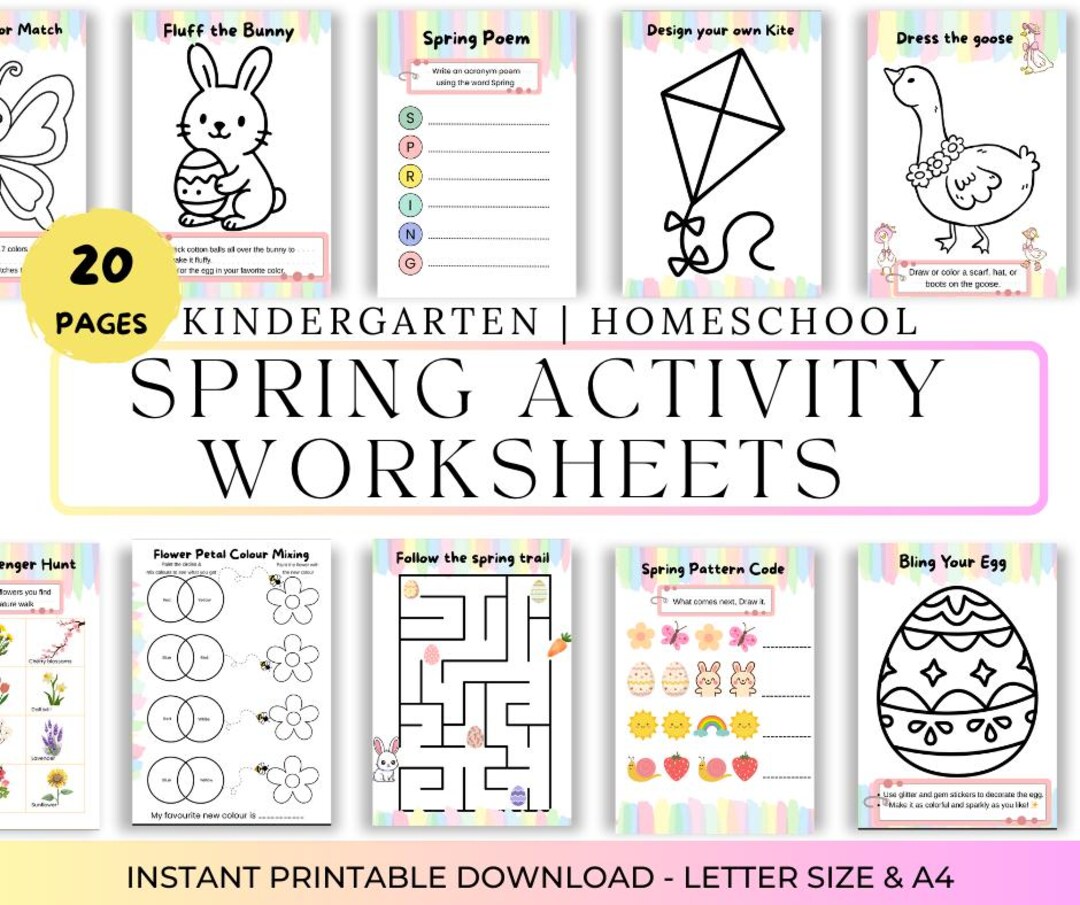 Spring Activity Bundle, Nature Art Projects, Montessori Homeschool ...