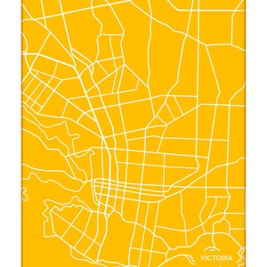 Victoria BC Map Art City Poster / Canada Line Map Digital Print / 8x10 ...