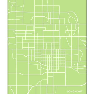 Longmont CO City Print Wall Decor / Colorado Map Art Poster / 8x10 ...