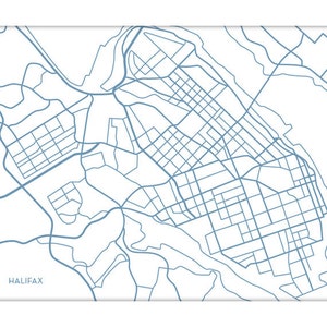 Halifax NS City Map Art Print / Nova Scotia Canada Wall Art Poster ...