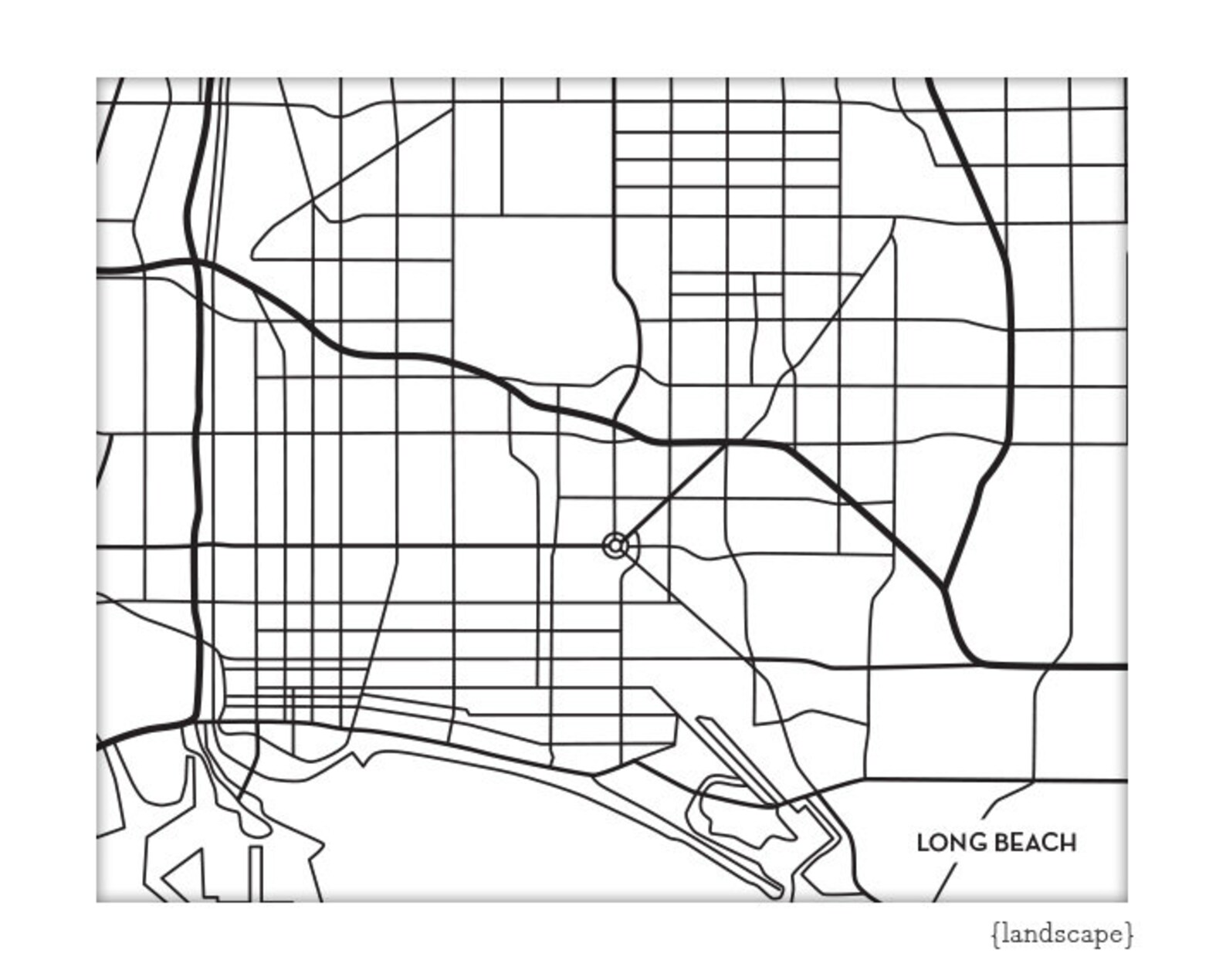 Long Beach City Map Wall Poster / CSULB Cal State University - Etsy