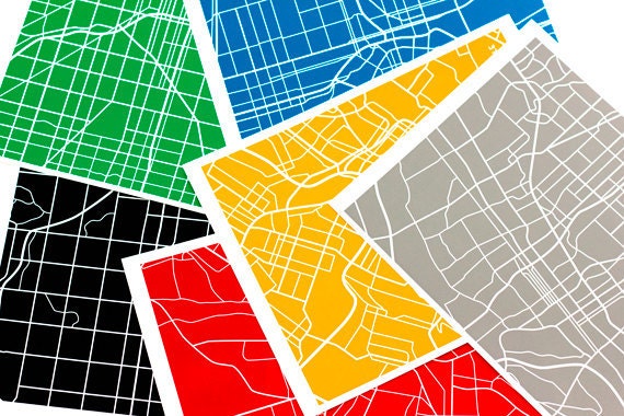 Custom City Map Art Print / Digital Print Wall Poster / Choose - Etsy