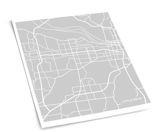 Durham Map Art City Print / 8x10 / Duke University Poster