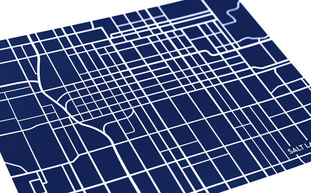 Salt Lake City Map Art Print / Utah SLC Wall Art Poster / 8x10 Digital ...