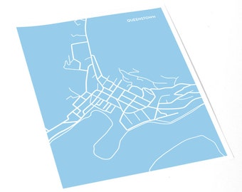 Queenstown Map Art - Etsy