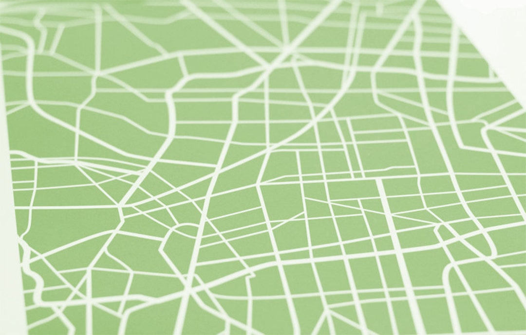 Mexico City Map Art Print / Modern Line Art Drawing Poster / 8x10 ...