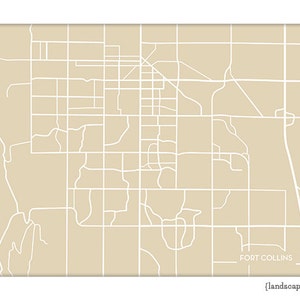 Fort Collins City Map Dorm Decor / Colorado State University - Etsy