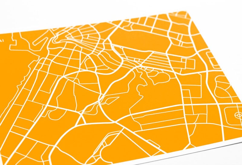 Dubai City Map Art Print / UAE Modern Art Line Map Poster / 8x10 Wall ...