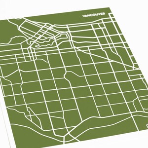 Vancouver BC Map Wall Art Print / British Columbia Canada Line Art Map ...