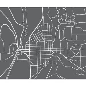 Ithaca, NY Digital Print Wall Art / Cornell University Grad Gift City ...