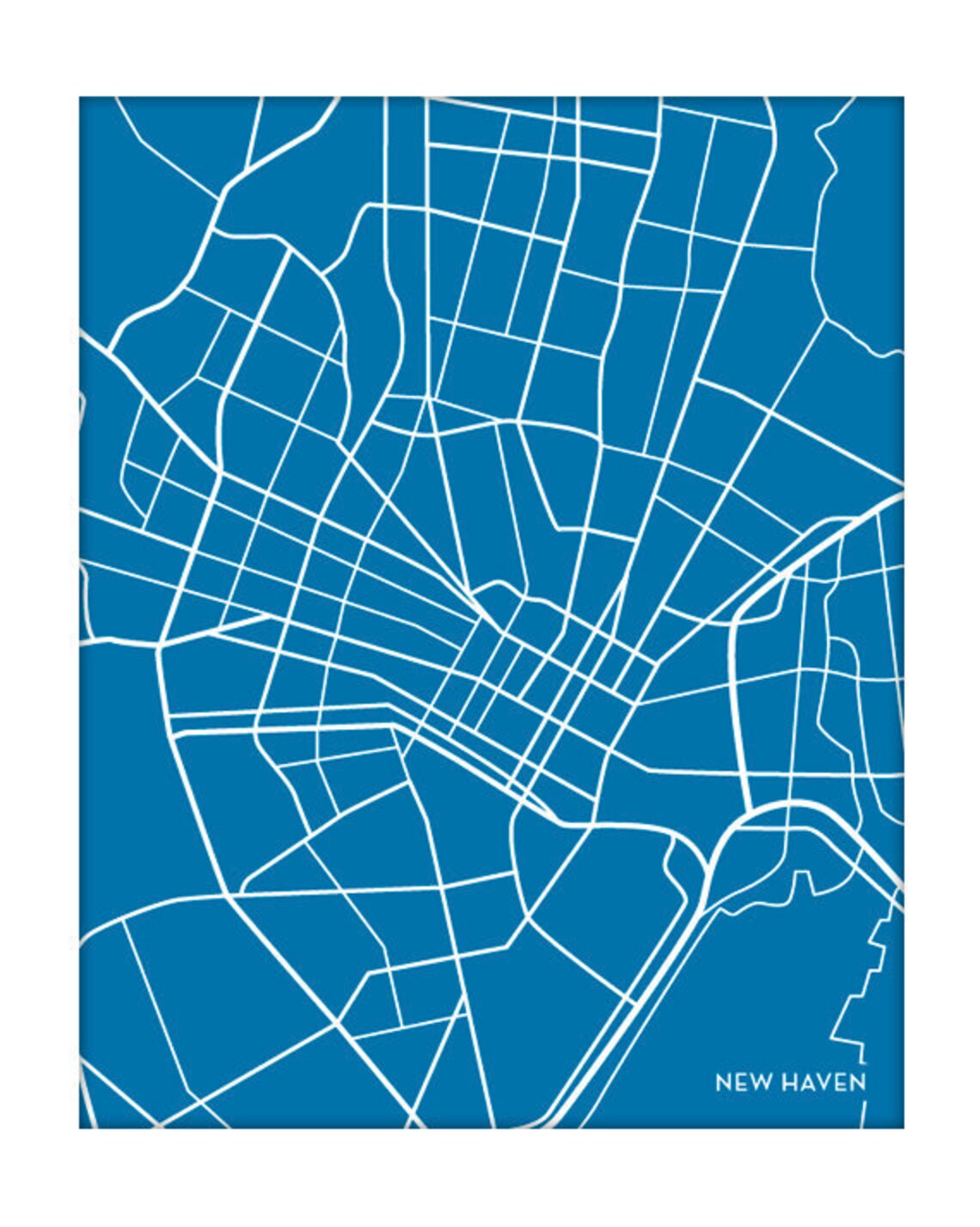 New Haven City Map Wall Art / Yale University Grad Gift Poster - Etsy