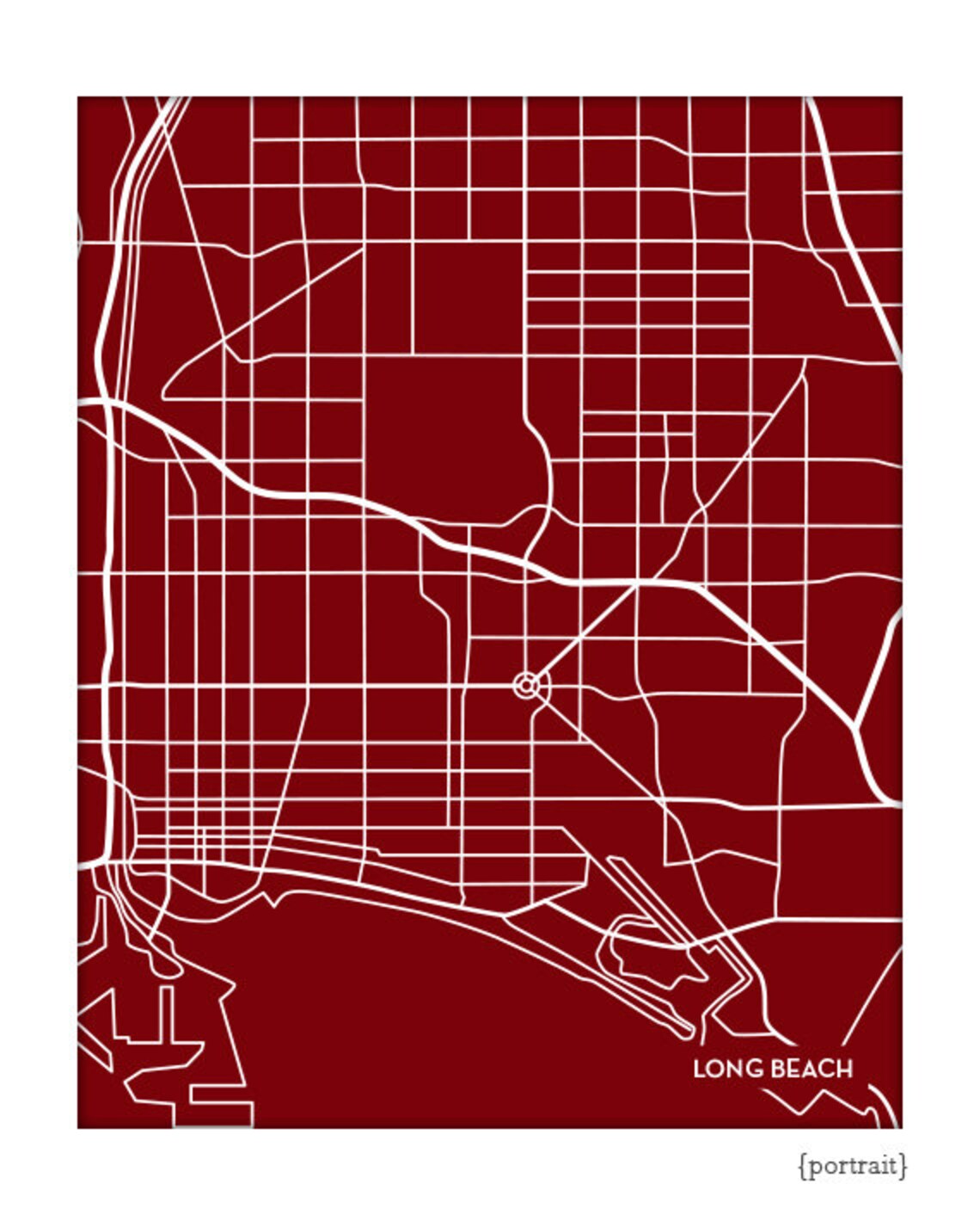 Long Beach City Map Wall Poster / CSULB Cal State University - Etsy