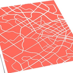 Waterloo City Map Art Print / Ontario Canada Line Map Poster / 8x10 ...