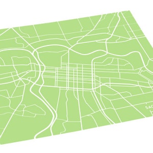 Sacramento Map Art Line Poster / California State University Dorm Decor ...