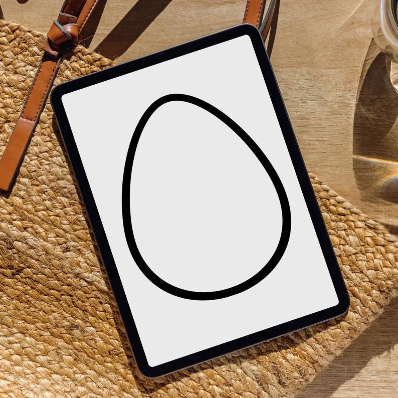 Easter Egg SVG PNG, Simple Egg Outline, Blank Egg Template for Cricut ...