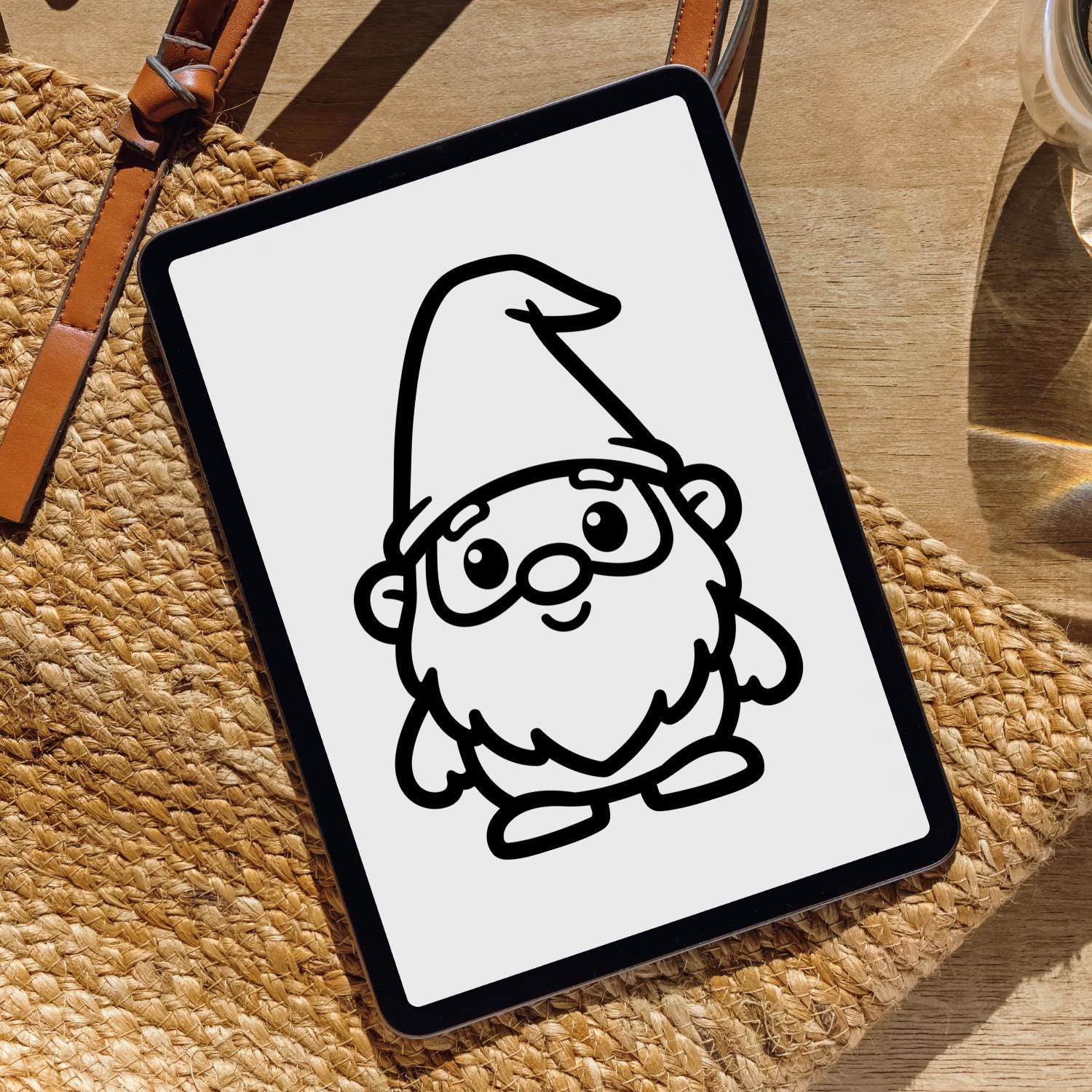 Cute Garden Gnome SVG PNG, Kawaii Little Gnome Outline, Garden Gonk ...