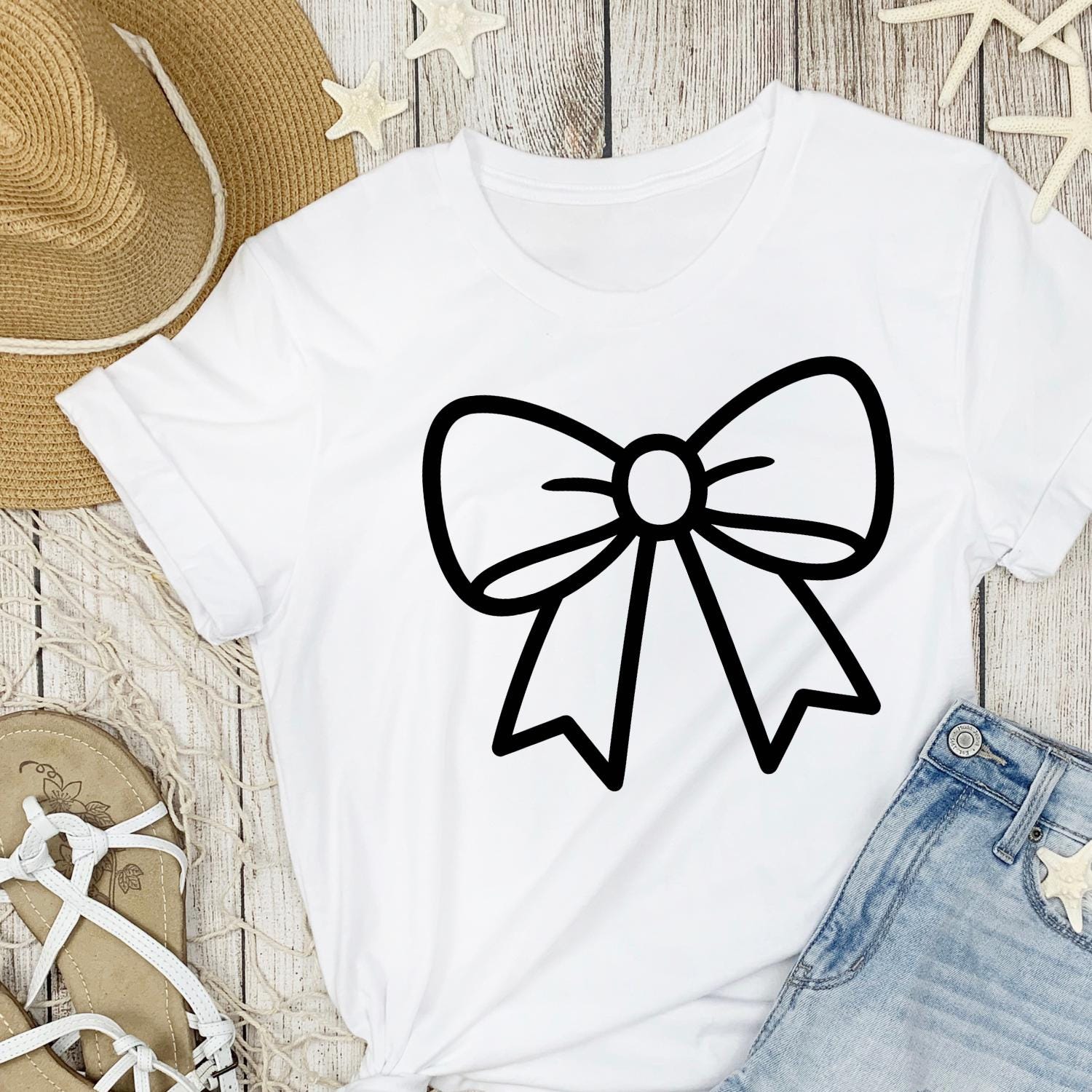 Simple Bow SVG PNG, Cute Ribbon Bow Outline, Birthday Party Decor ...