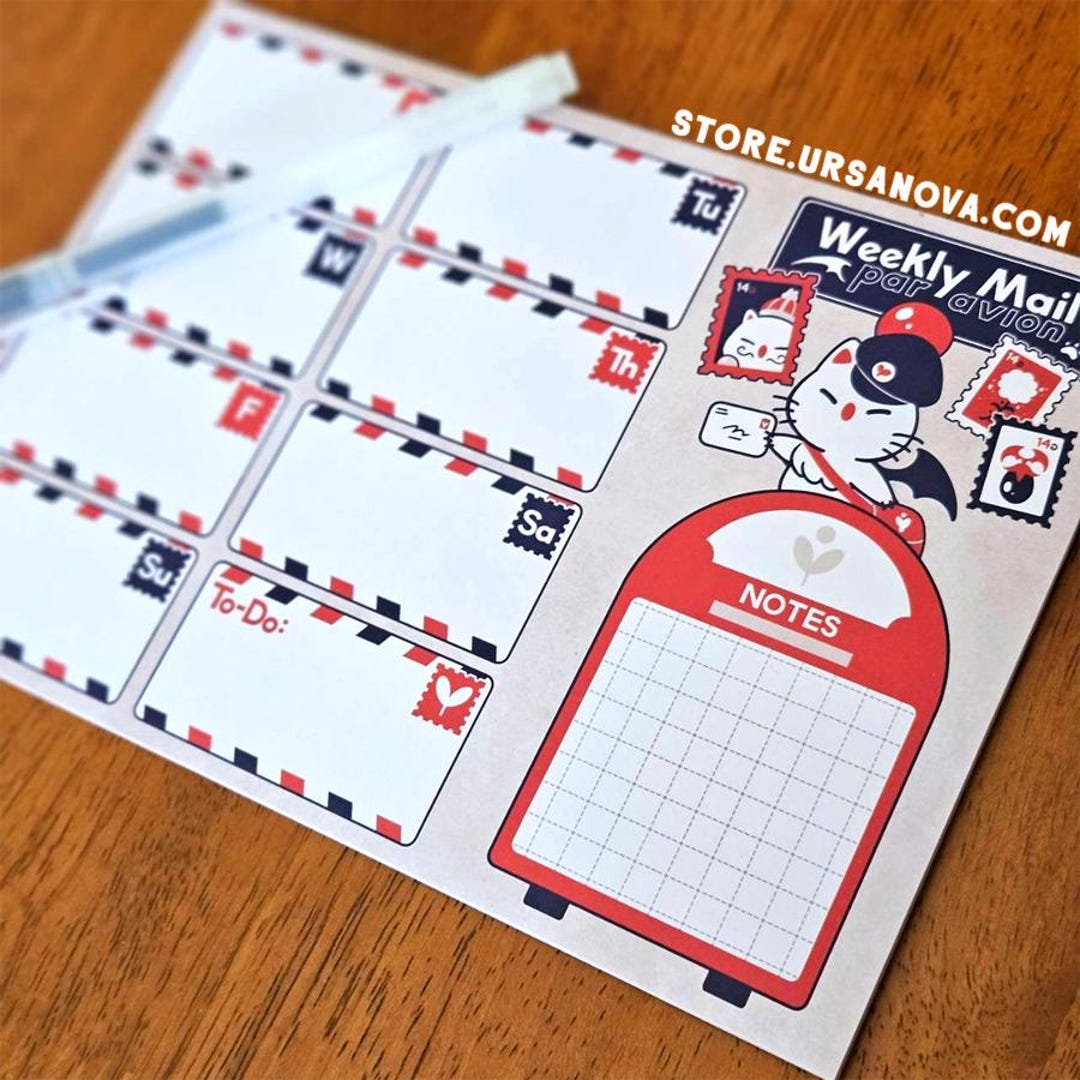 FFXIV Mail Moogle Weekly Planner Notepad - Etsy