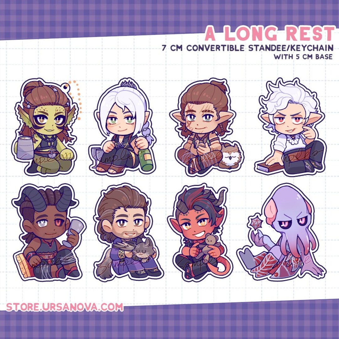 B-GRADE | BG3 A Long Rest Acrylic Standee Charms - Etsy