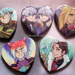 FFXIV Heart Buttons - Etsy