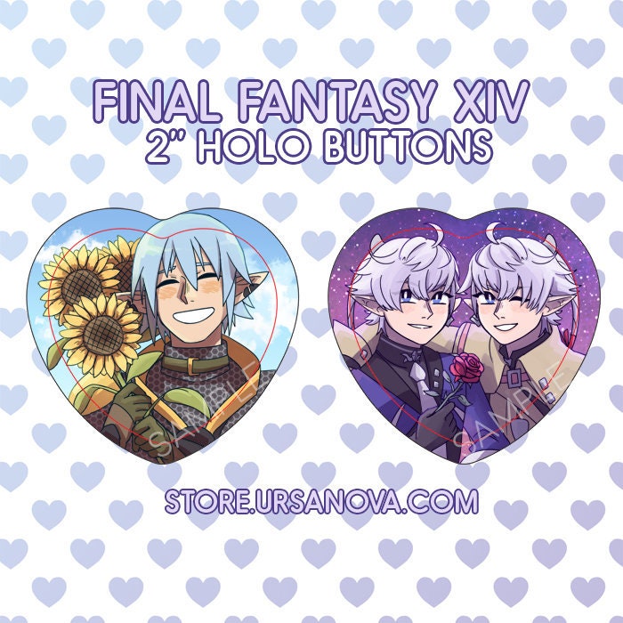 FFXIV Heart Buttons | Etsy