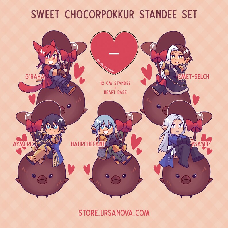FFXIV Sweet Chocorpokkur Acrylic Standees | Etsy