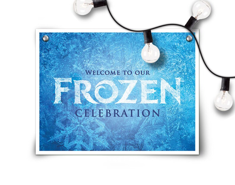 Frozen Inspired Party Printable // Instant Download Welcome | Etsy
