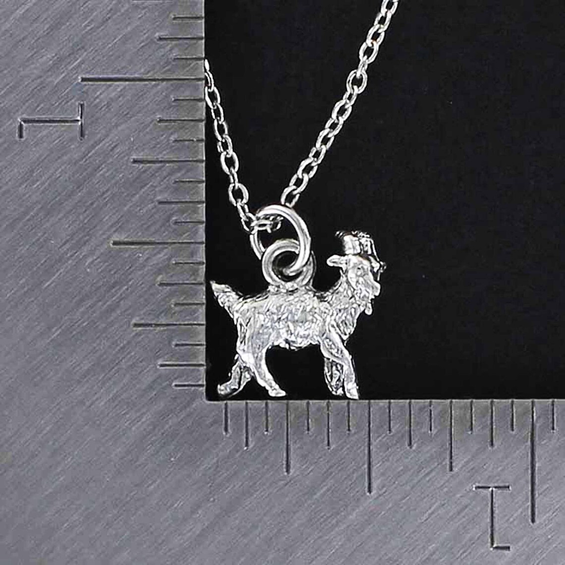 GOAT Necklace Pewter Charm on a Cable Chain Farm Animal Goats | Etsy