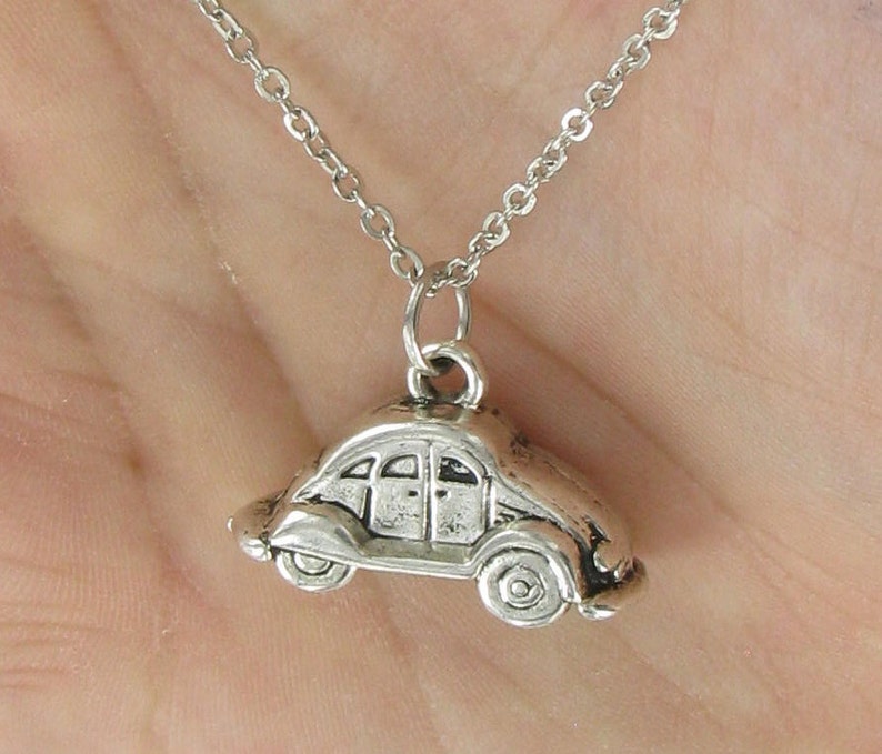 VW BEETLE Car Necklace Pewter Charm on Cable Chain Choice of - Etsy