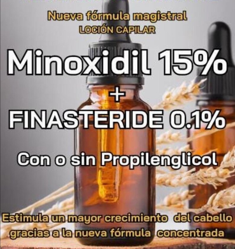 Minoxidil 15% + Finasteride 0.1 - Etsy