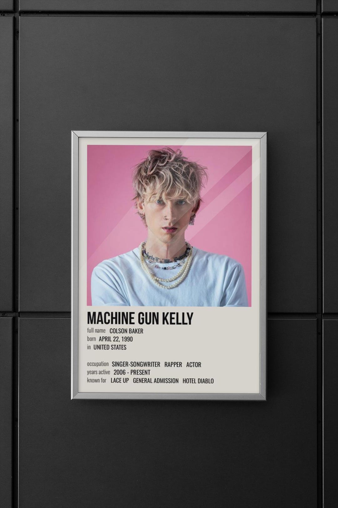 Machine Gun Kelly Poster | Pop Punk Rap Rock Wall Art Print | MGK Music ...