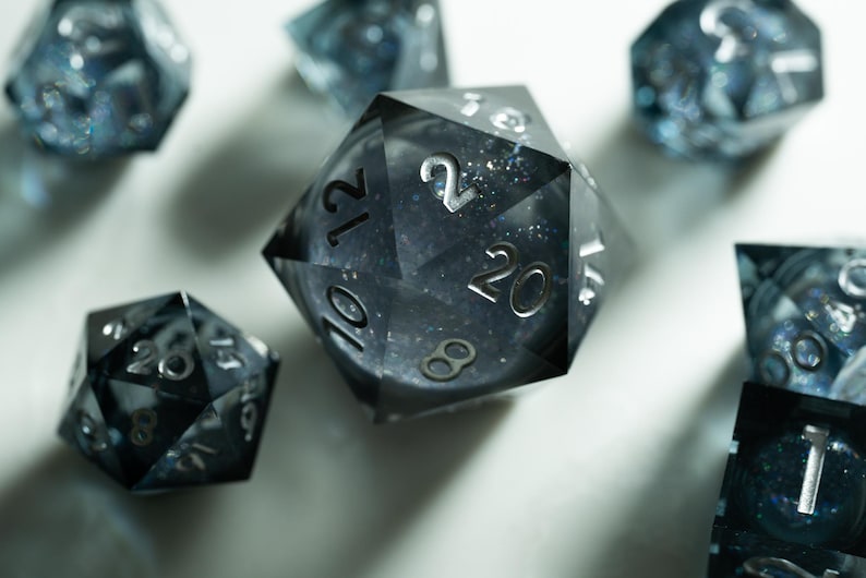 Oversized 35mm Sharp Edge D20 — Giant Black Resin D20 — Large Single ...