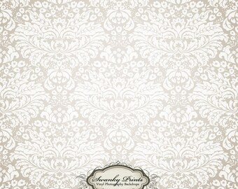 5ft X 6ft Vinyl Photography Backdrop / Gray and White Damask / | Etsy