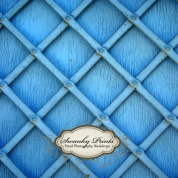 5ft X 5ft Vinyl Photography Backdrop / Blue Metal Lattice Wood | Etsy