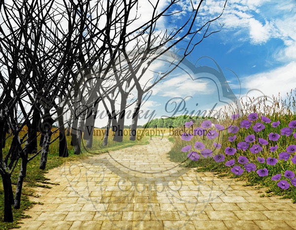 4ft X 6ft Yellow Brick Road Trees Vinyl Backdrop / Custom Photo Prop - Etsy