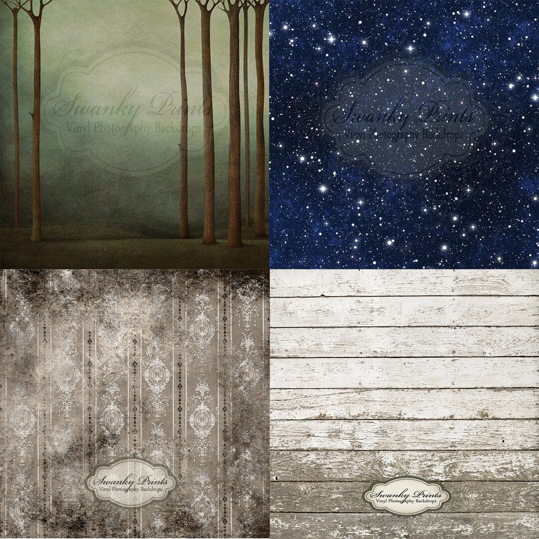 SAMPLE PACK / FOUR 12 X 12 Shabby Chic Combo / Wood / Vinyl Photography ...
