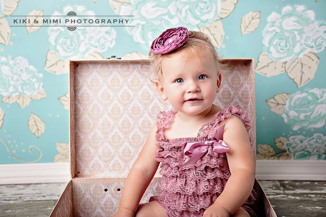4ft X 4ft Vinyl Photography Backdrop / Teal Vintage Floral - Etsy