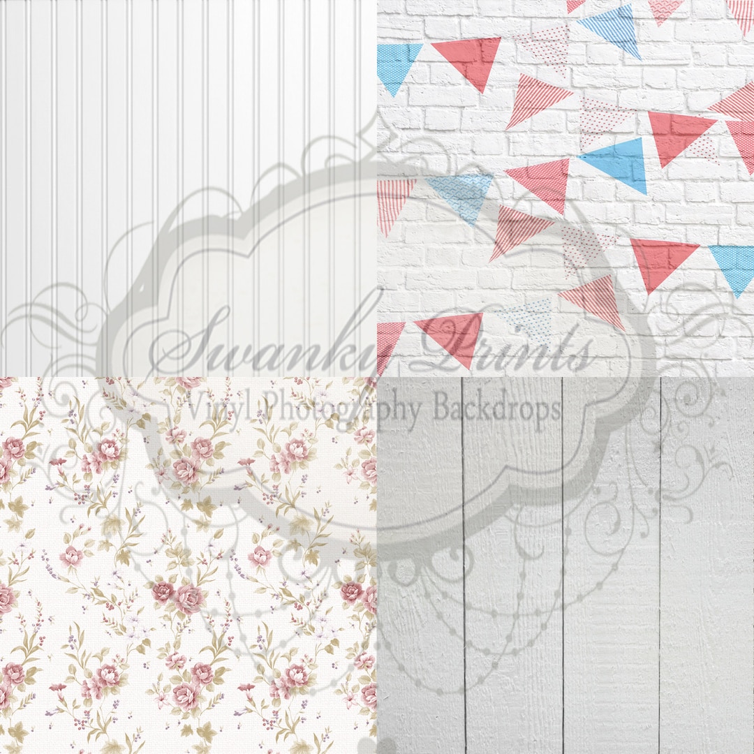 COMBO / FOUR PACK / 2ft X 2ft Vinyl Photography Backdrops for Product ...