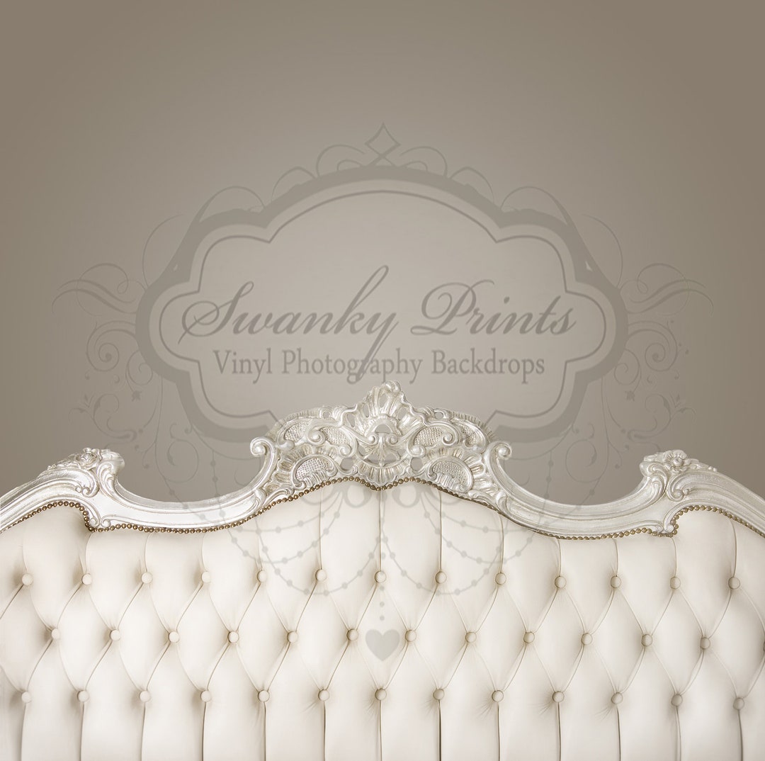 4ft X 4ft Vinyl Photography Backdrop / Tufted White Bed - Etsy