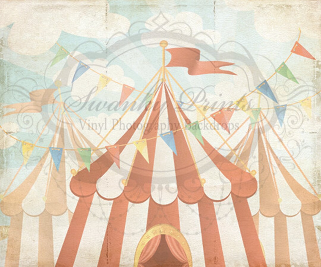 10ft X 8ft Vintage Circus ----- Vinyl Photography Backdrop / Grunge ...