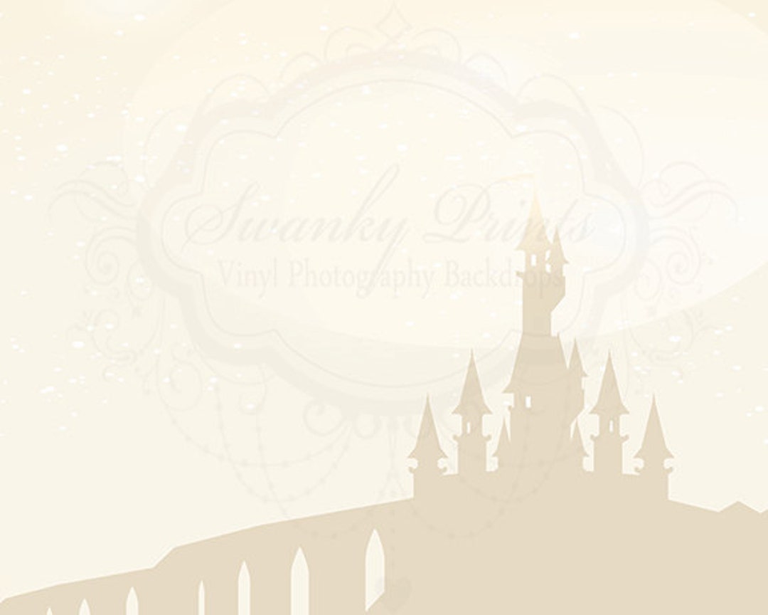 7ft X 5ft Vinyl Backdrop / Cream Castle Inspired by Cinderella ...