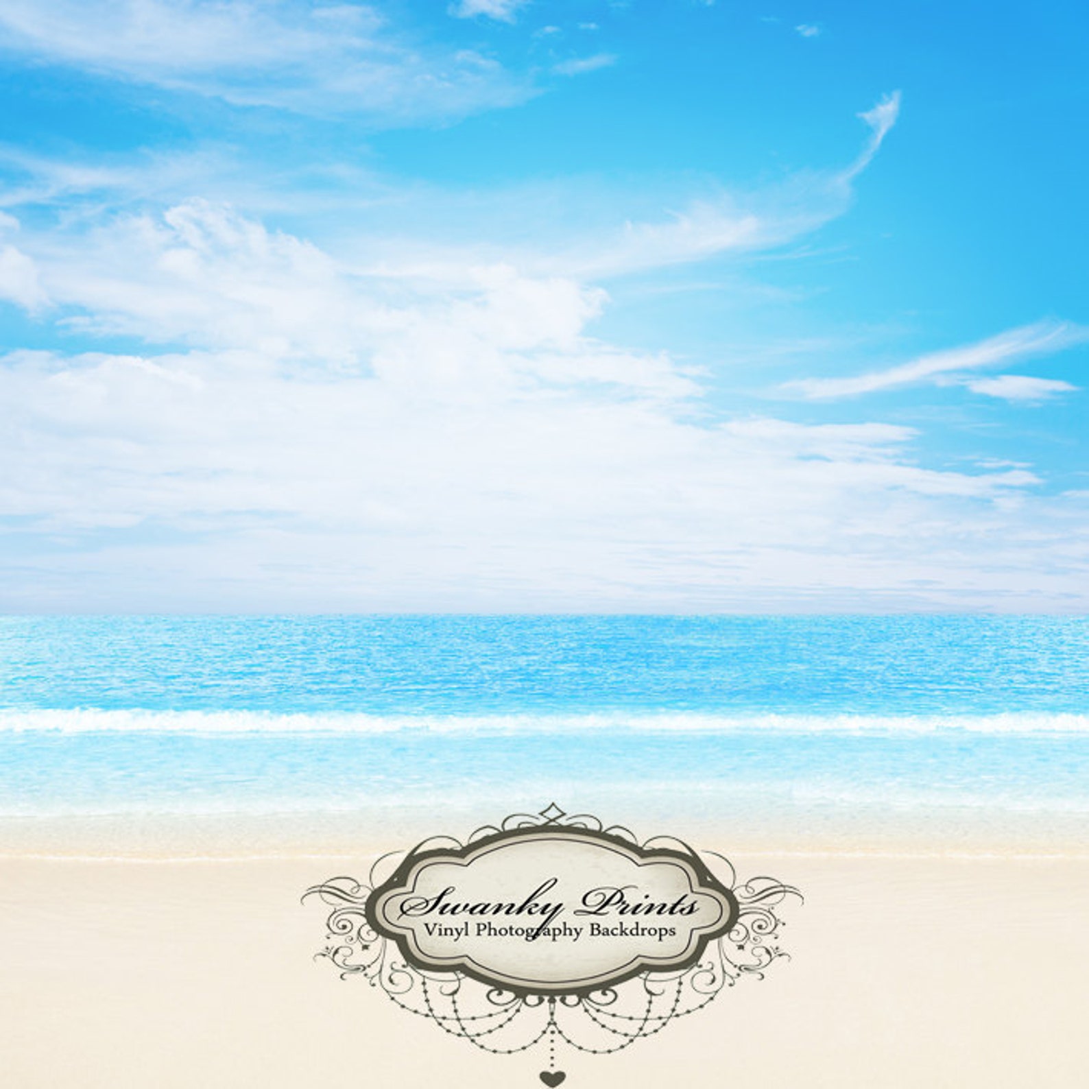 4ft X 4ft Vinyl Photography Backdrop / White Sandy Beach - Etsy